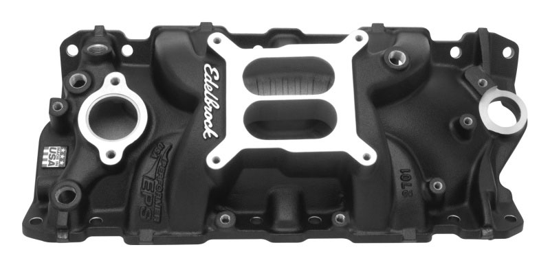 Edelbrock Manifold SBC Performer Eps Intake Black #27013