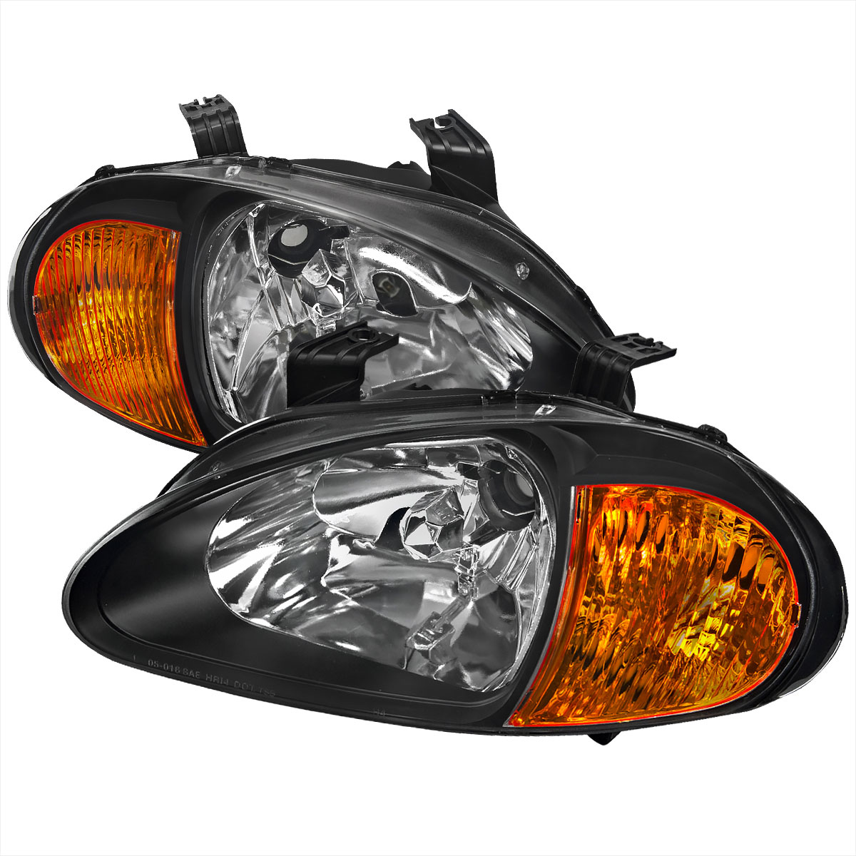 Spec-D Tuning Honda Del Sol Euro Headlights Black Housing | Spec-D ...