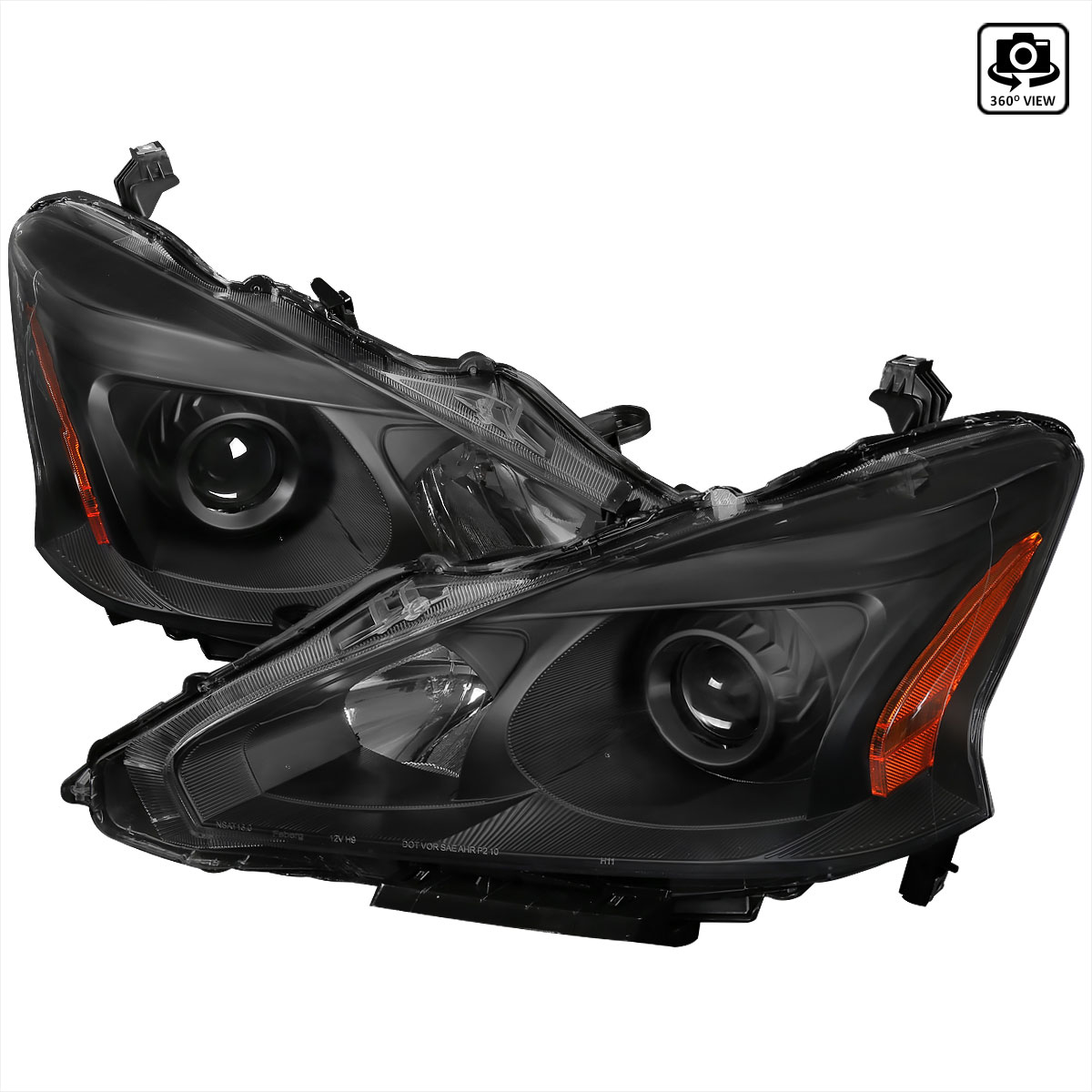 Spec-D Tuning Nissan Altima Sedan Projector Headlights - Black #2LHP ...