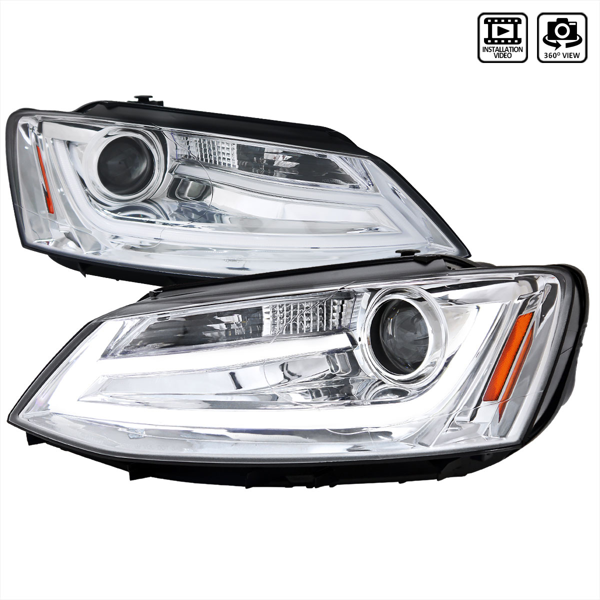 Spec-D Tuning Volkswagen Jetta Projector Headlights Chrome | Spec-D ...
