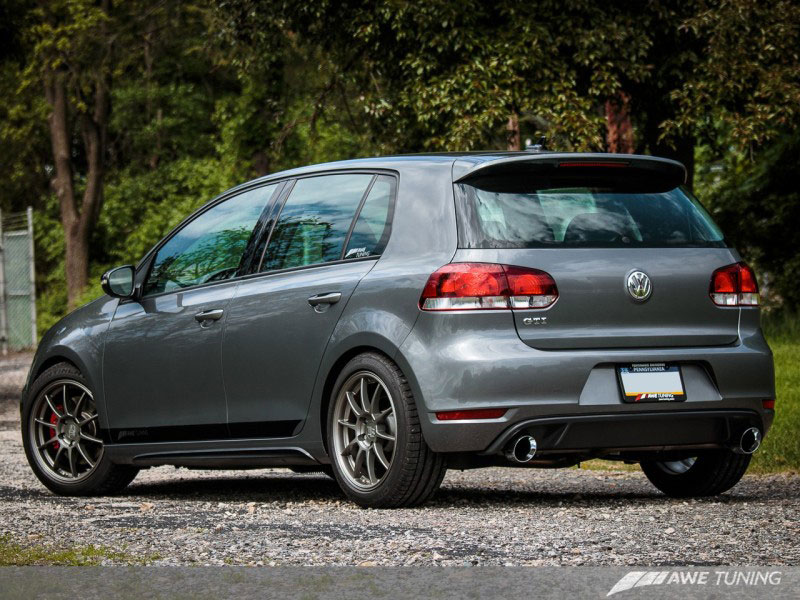 AWE Tuning VW GTI 2.0L Turbo Mk6 GTI Performance Catback - Chrome Silver Round Tips #3015-32036