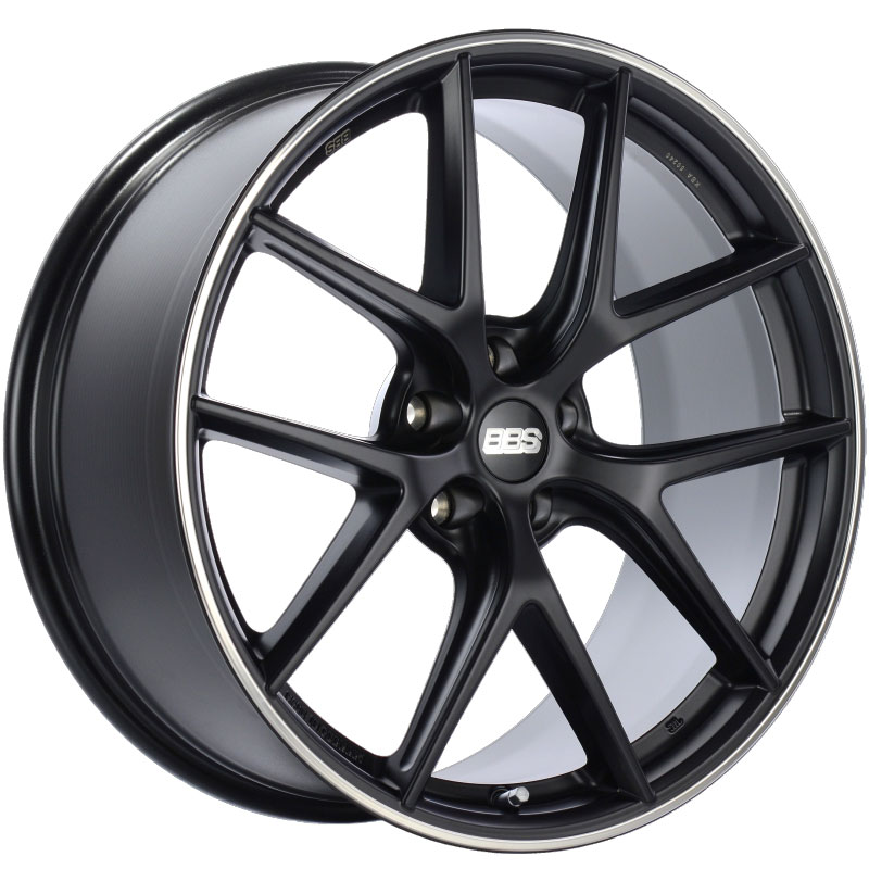 BBS CI-R 20x10 5x112 ET45 Satin Black Polished Rim Protector Wheel ...