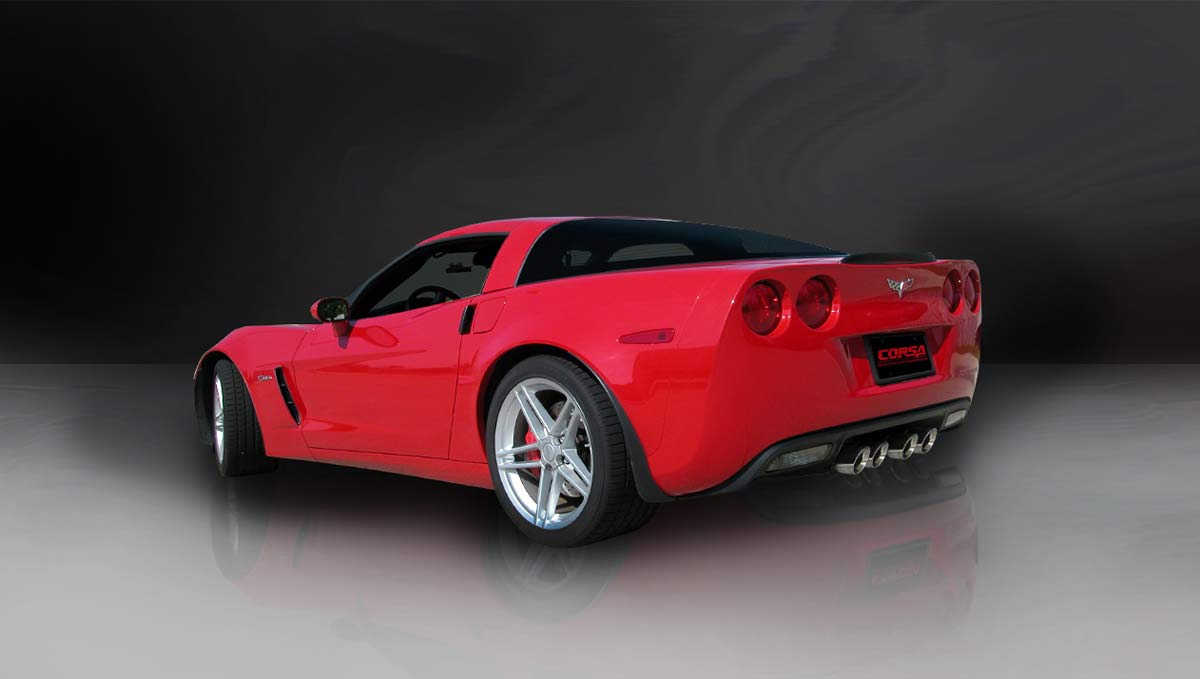 CORSA Performance Corsa Corvette C6 Z06 3 Axle-Back System with Dual ...