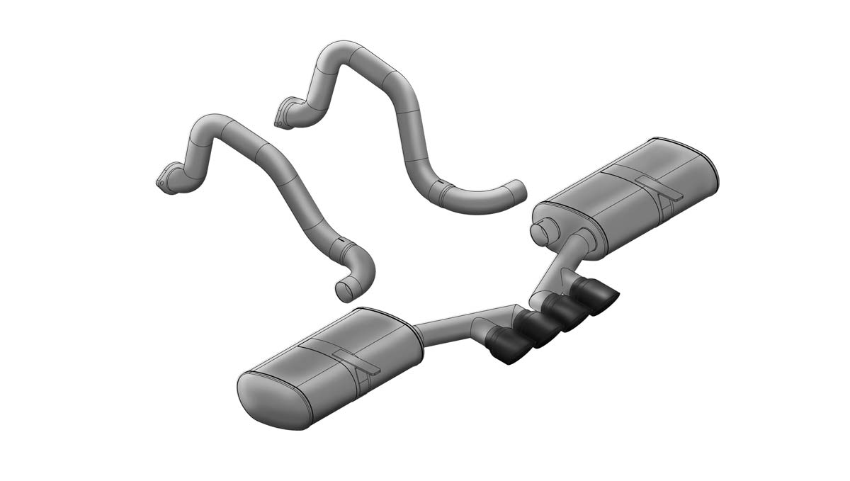 CORSA Performance CORSA Corvette Axle-Back Exhaust C5 5.7L V8 Sport - 2 ...
