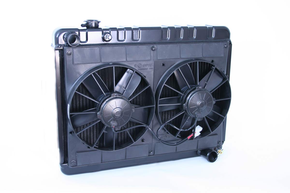 DeWitts Radiator and Fan Chevy C10 Truck All, DF, Manual, Dual 11" Spal ...