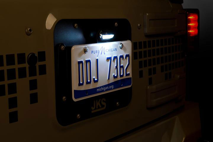 JKS Manufacturing 07-16 Jeep Wrangler JK License Plate Relocation Kit # ...