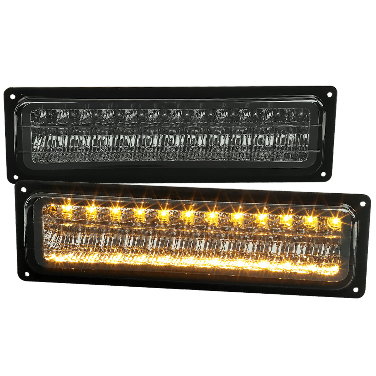 SPEC-D Tuning Chevrolet C10 LED Bumper Lights Smoke | Spec-D Tuning lb ...