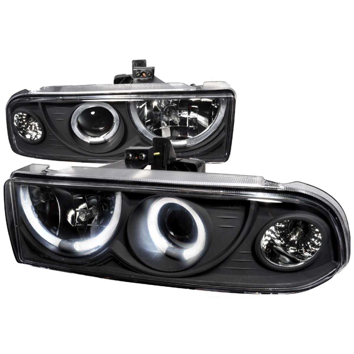 Spec-D Tuning Chevrolet S10 Dual Halo Projector Headlights Black | Spec ...