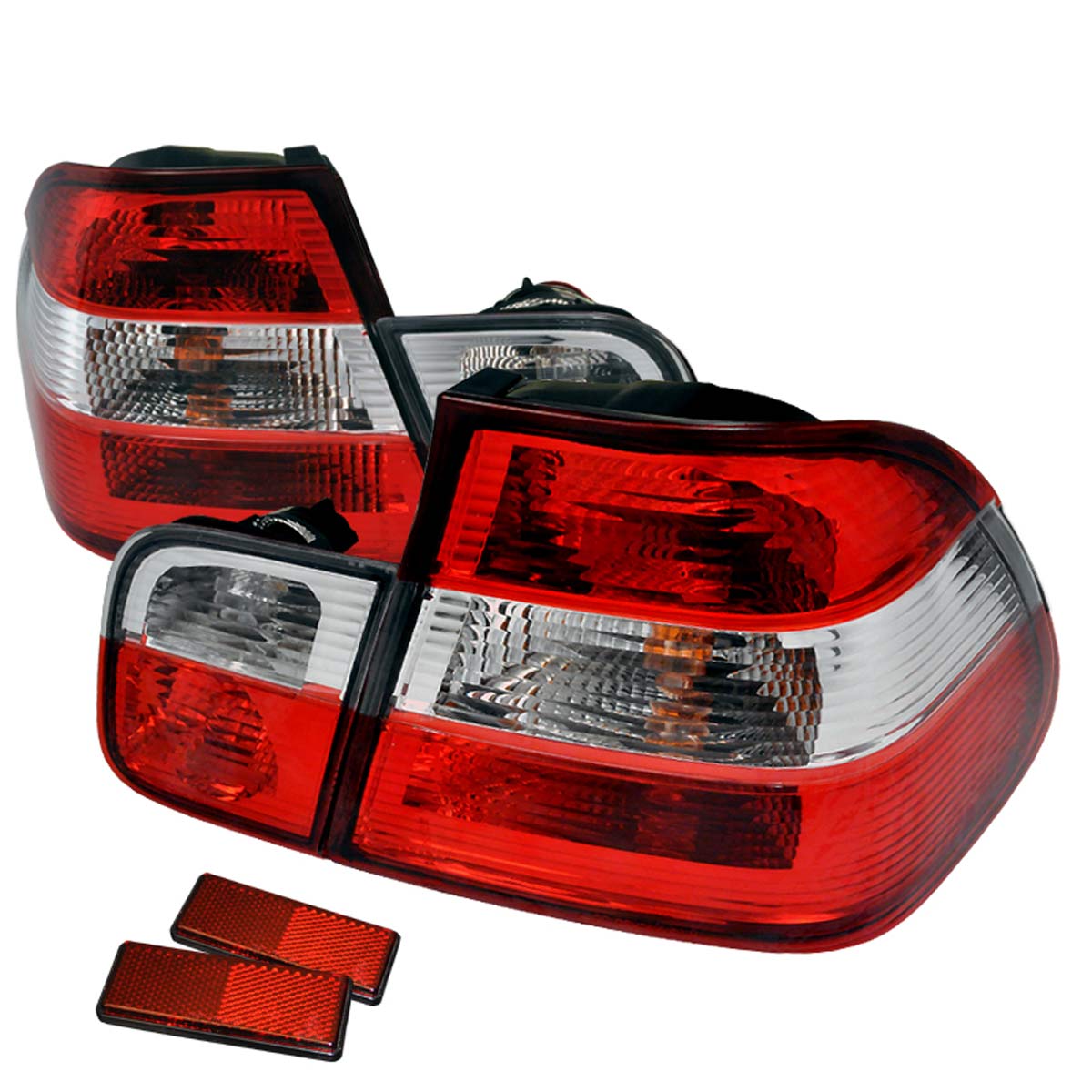 Spec-D Tuning Bmw E46 3 Series Altezza Tail Light Red Clear 4 Door ...