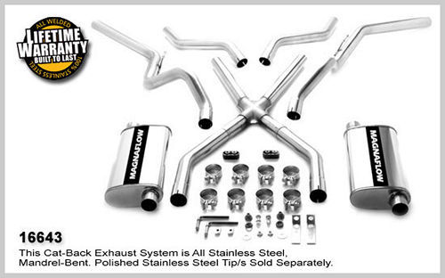 Magnaflow Exhaust System for GM Chevy C10 PICKUP V8 ALL Models; W/ Rear ...