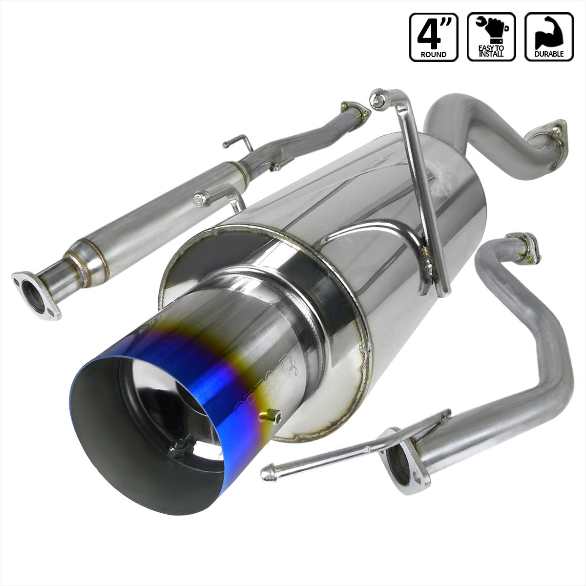 Spec-D Tuning Acura Integra 2.5 Inch Inlet N1 Style Catback Exhaust ...