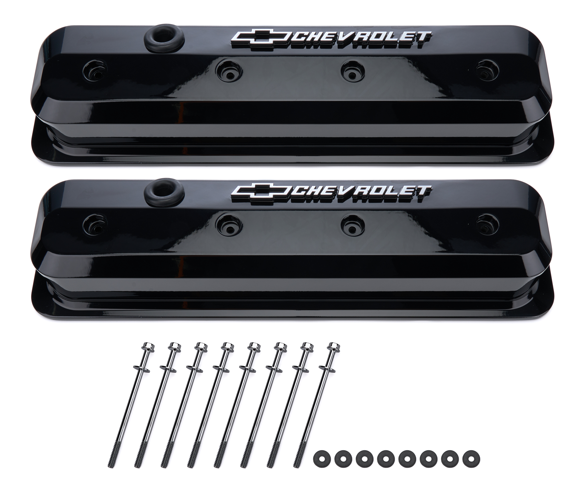 Proform SBC Valve Covers Slant Edge Liquid Black #141847