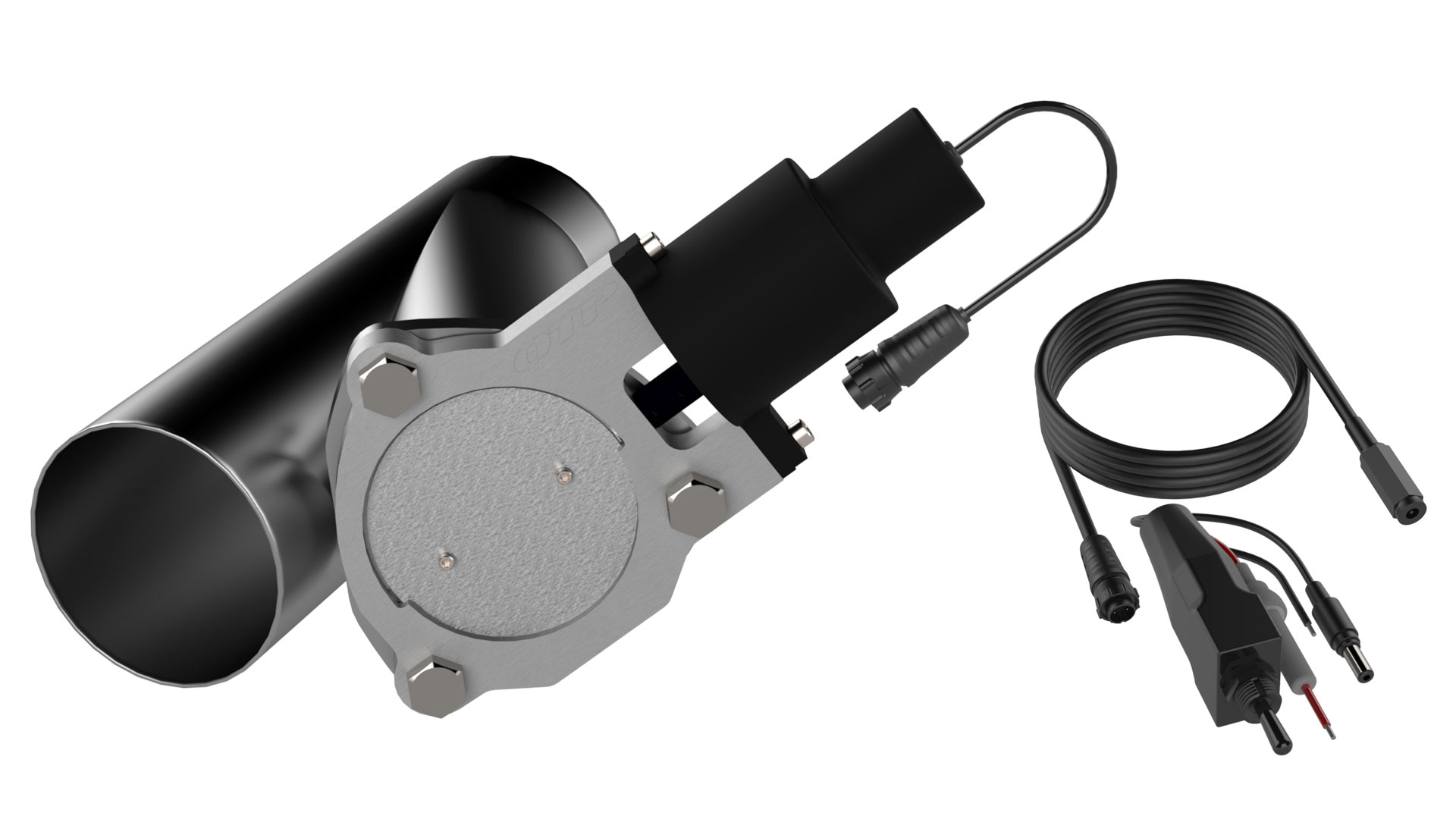 QTP QTEC 3.5in Electric Cutout and Y-Pipe Kit - Single #QTEC35CP