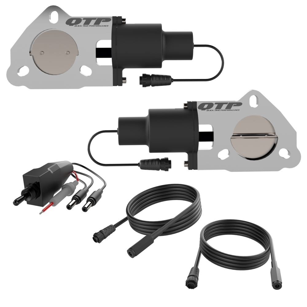 QTP QTEC 2.5in Electric Cutout Valves Kit - Pair | QTP QTEC50 ...
