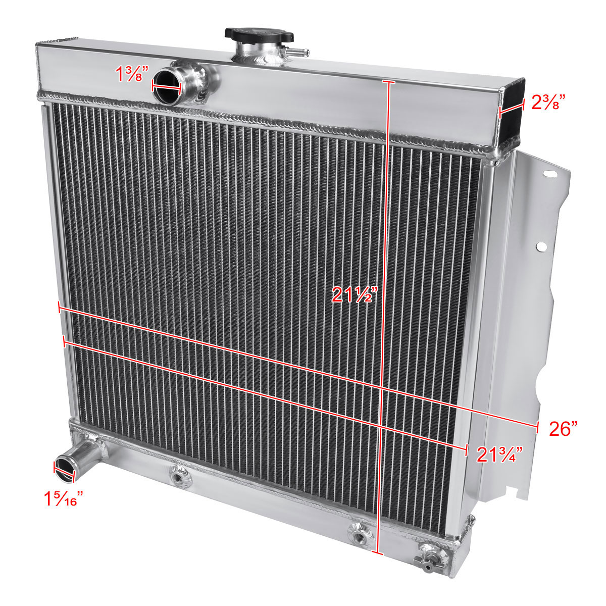Spec-D Tuning Dodge Ram Radiator - 3 Core #RAD3-CHG66