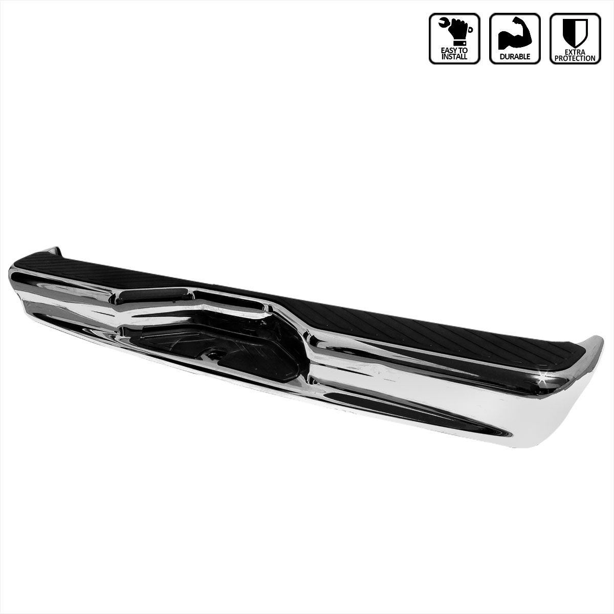 SPEC-D Tuning Ford Econoline Rear Bumper Step - Chrome - Without Sensor ...