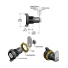 Undercover Locks - Twist Cam Lock (Set) #AS1001CL